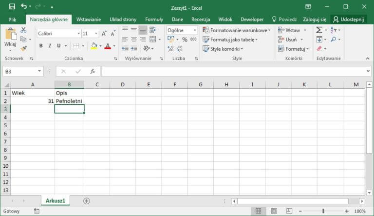 Instrukcja Warunkowa If Then Else W Excel VBA TomaszKenig pl